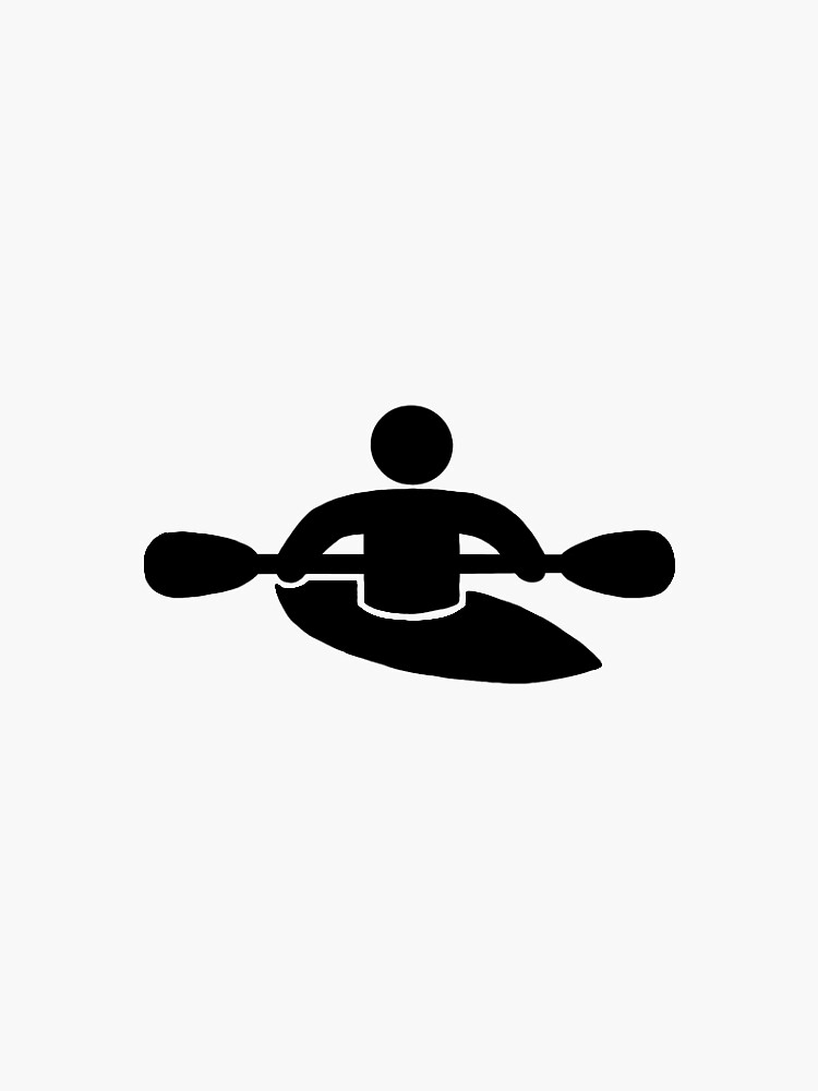 "Kayaking stick figure " Sticker for Sale by Devvvon | Redbubble