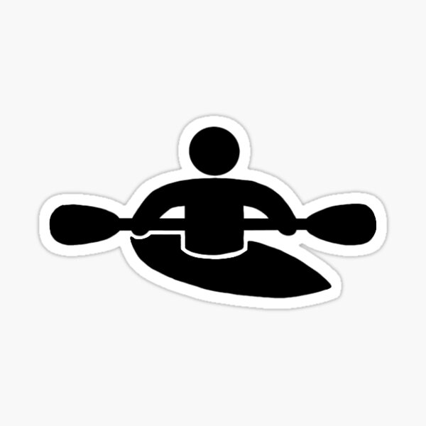 "Kayaking stick figure " Sticker for Sale by Devvvon | Redbubble