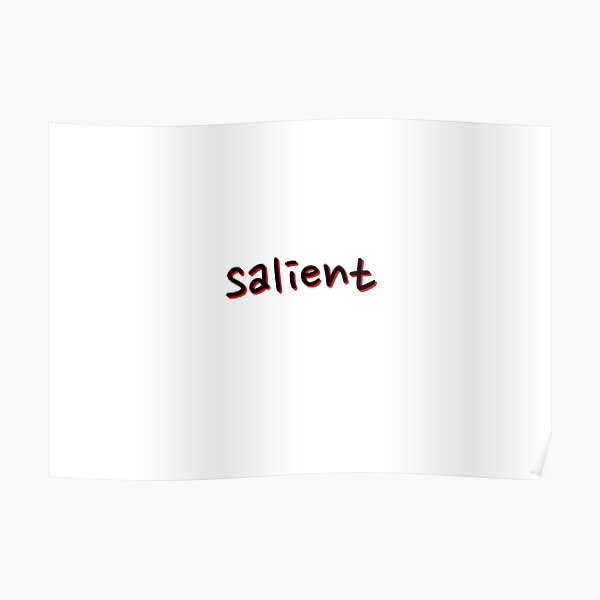 "salient" Poster for Sale by NeverMarin | Redbubble