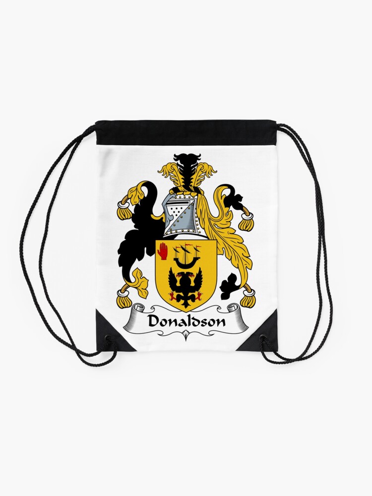 "Donaldson Coat of Arms / Donaldson Family Crest" Drawstring Bag for ...