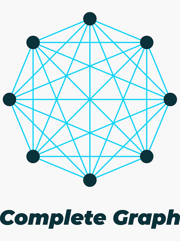 "Graph Theory - Complete Graph" Sticker by Mechashadow | Redbubble