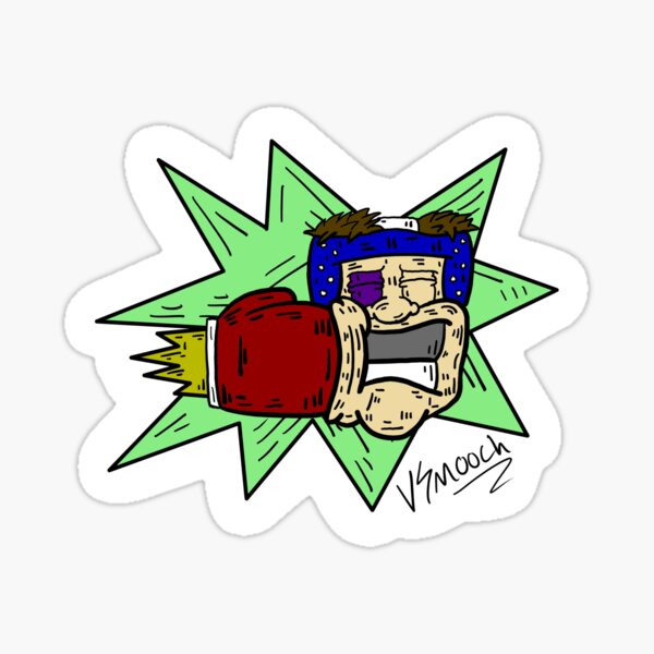 "Knockout King." Sticker by VonSmooch | Redbubble