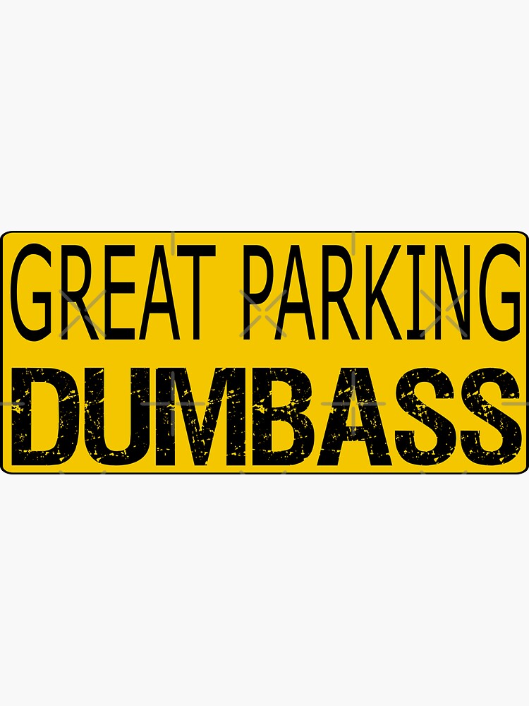 "Bad Parking " Sticker for Sale by Crazy-Leo | Redbubble