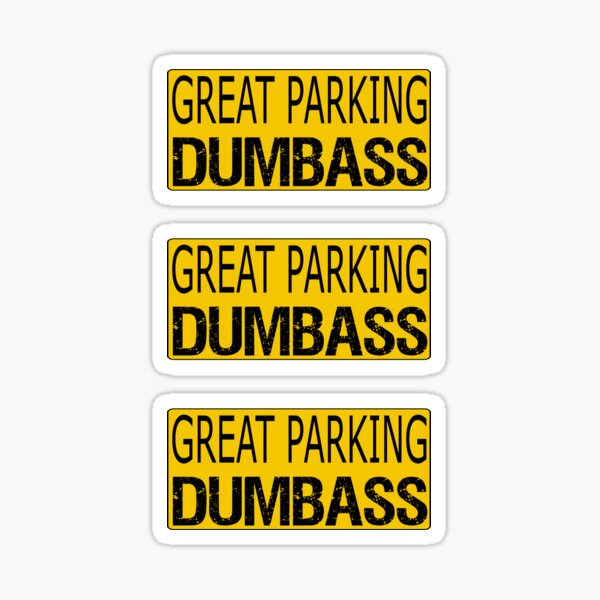 "Bad Parking" Sticker for Sale by Crazy-Leo | Redbubble