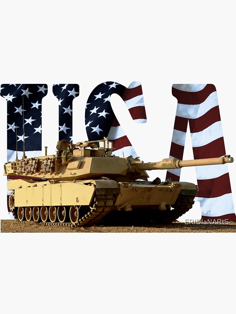 "M1 Abrams Tank" Sticker for Sale by ERIDIaNARtS | Redbubble