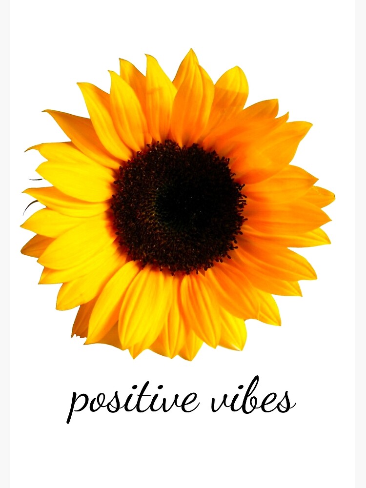 "Sunflower - Positive vibes only!" Poster by CosasdeCuquis | Redbubble