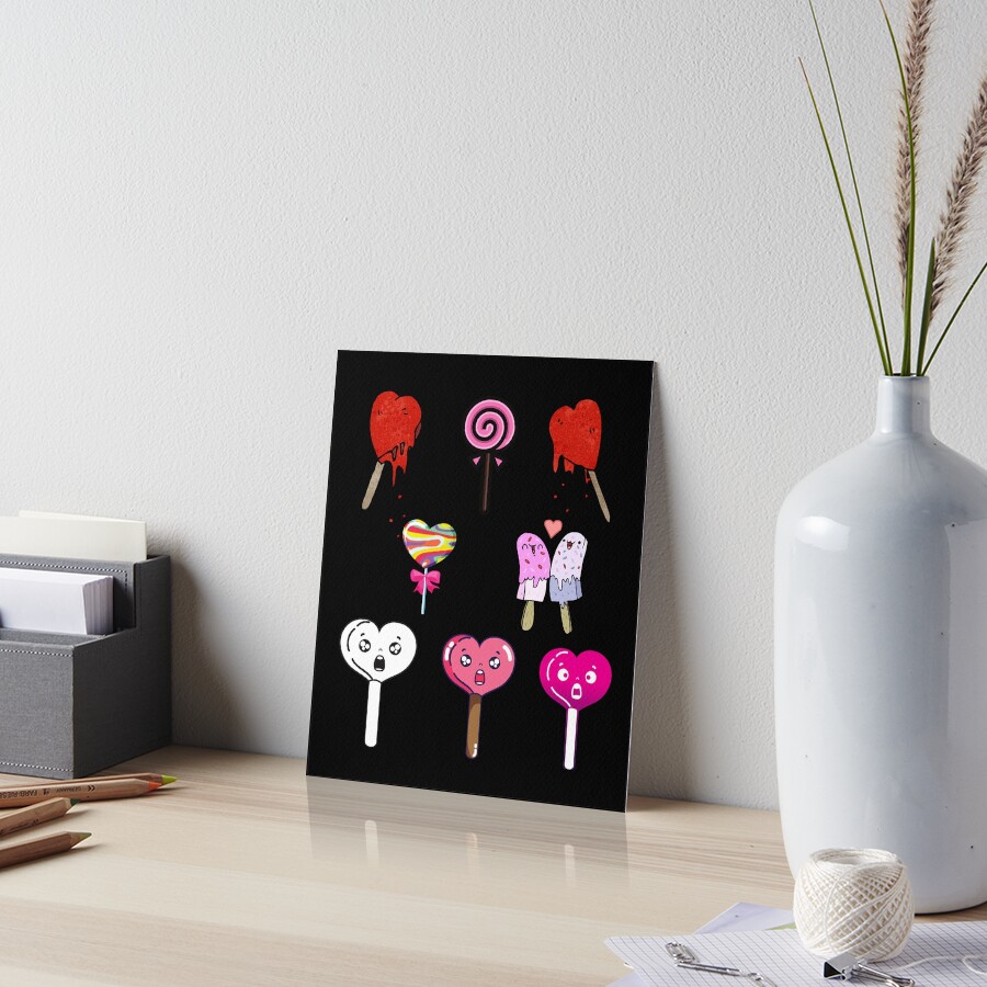 "Heart Lolly-Lolly sticker pack" Art Board Print for Sale by SaminBin ...