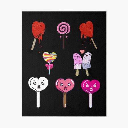 "Heart Lolly-Lolly sticker pack" Art Board Print for Sale by SaminBin ...