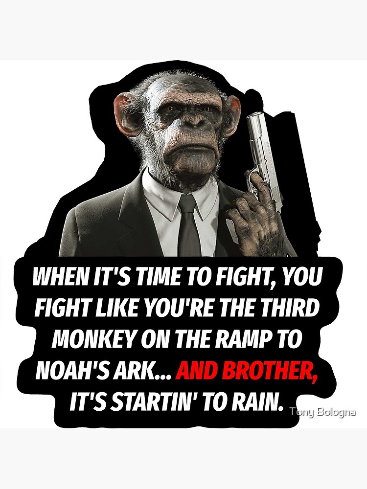 "WHEN IT'S TIME TO FIGHT, YOU FIGHT LIKE YOU'RE THE THIRD MONKEY ON THE ...