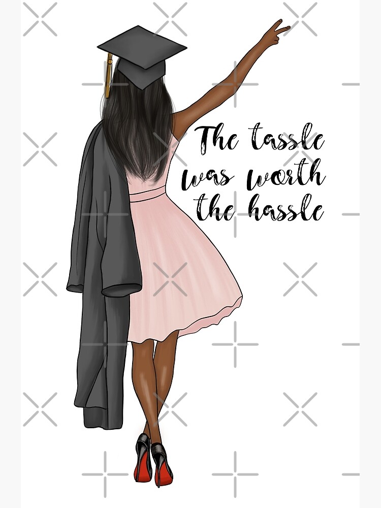 "Class of 2021 girl black hair dark skin girl" Poster for Sale by ...