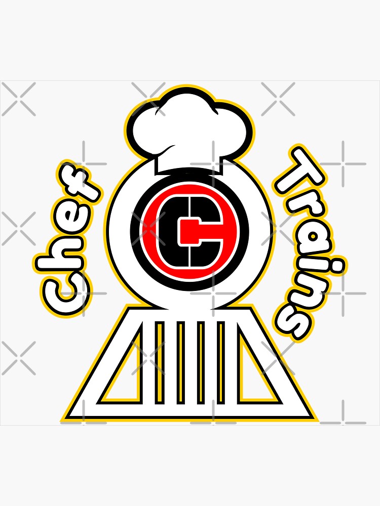 "Chef trains,trains chef,chef,trains" Sticker by Gresexstore | Redbubble