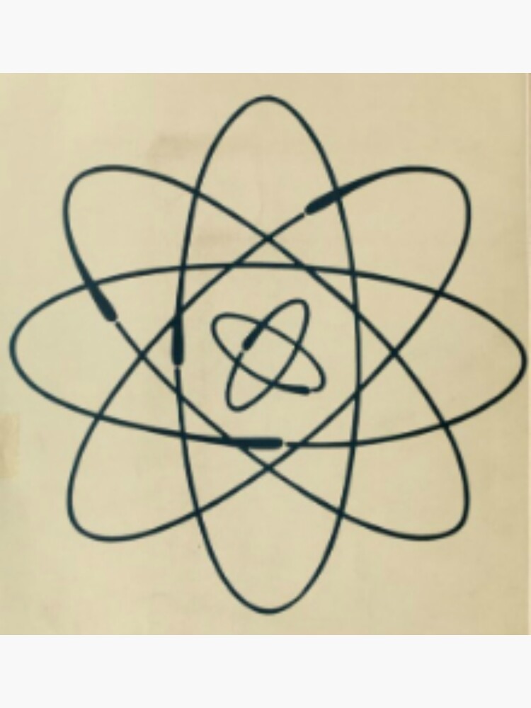 "Vintage Physics Atom" Sticker for Sale by bluespecsstudio | Redbubble