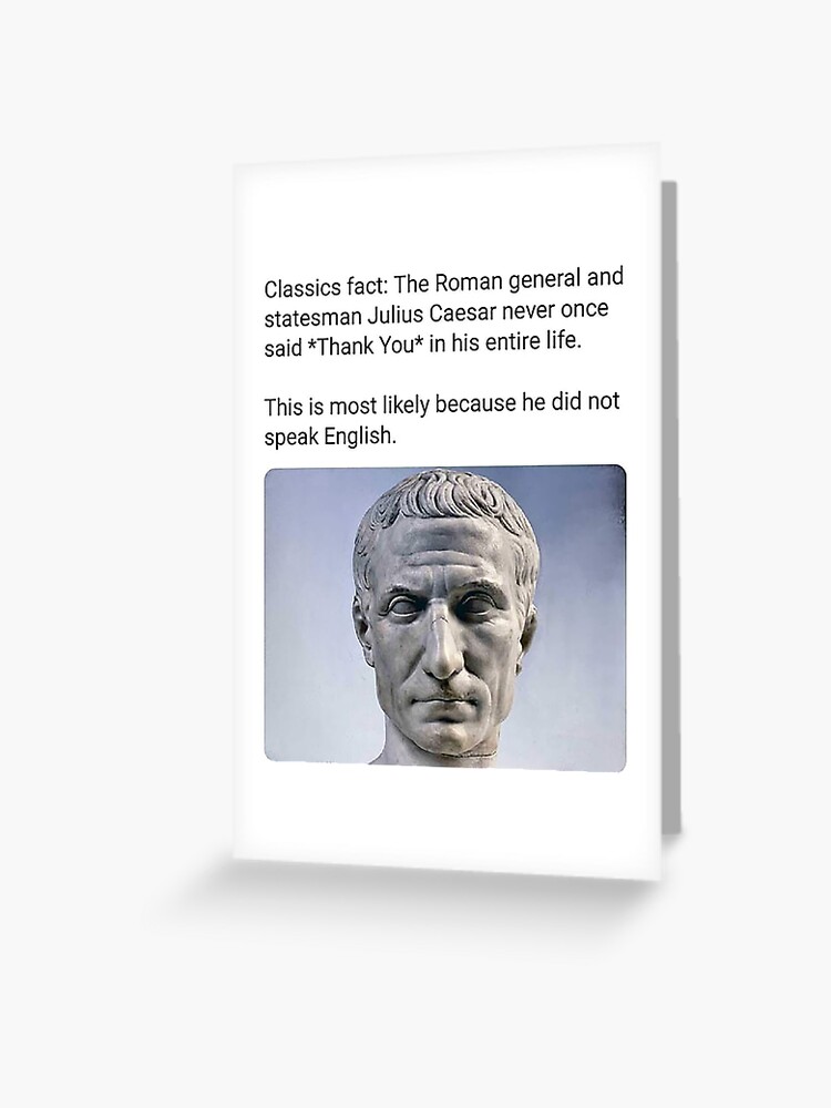"funny Julius Caesar meme" Greeting Card for Sale by Natalie-kha ...