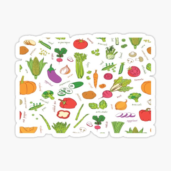 "Vegetable vegetable is a vegetarian food " Sticker for Sale by ...
