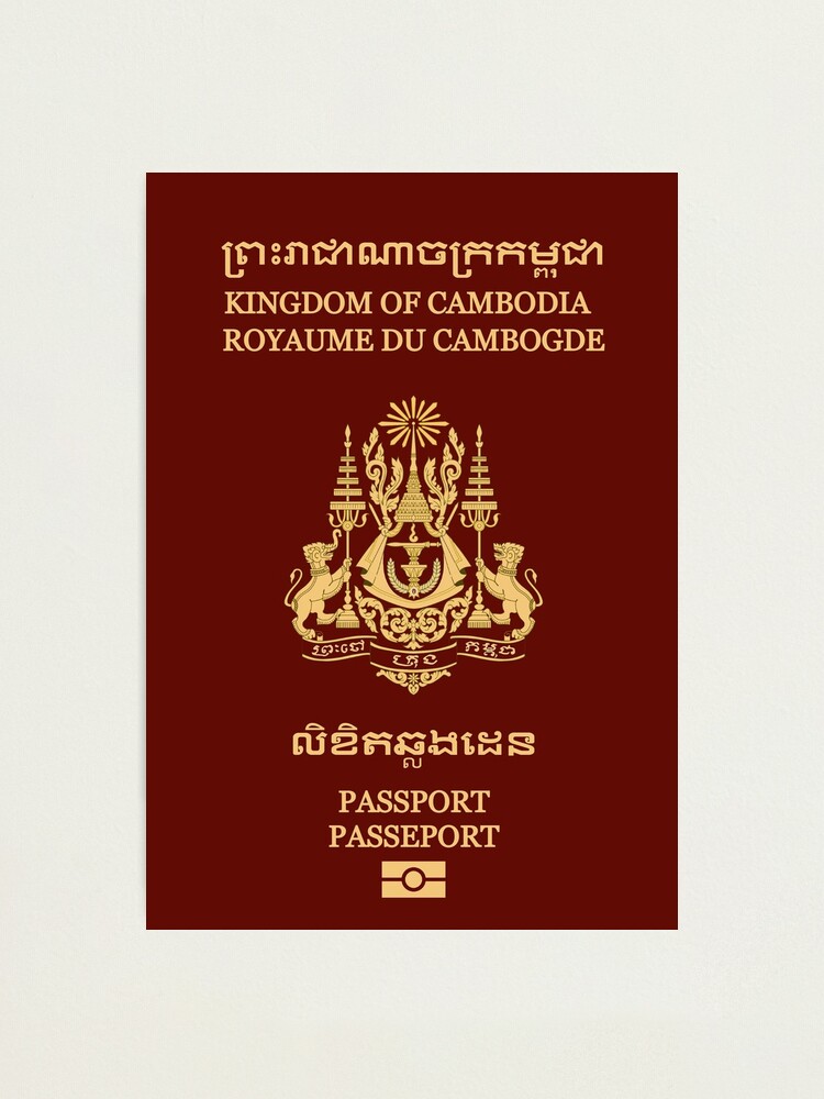 "Cambodia passport " Photographic Print for Sale by HAKVS | Redbubble