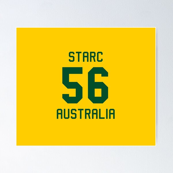 "Mitchell Starc | 56 | Australian Cricket Jersey" Poster for Sale by ...