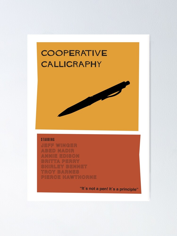 "community cooperative calligraphy" Poster by jennlang | Redbubble