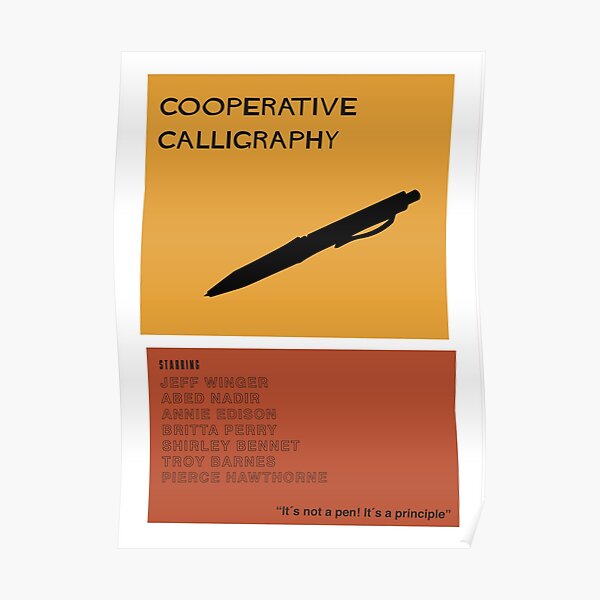 "community cooperative calligraphy" Poster by jennlang | Redbubble