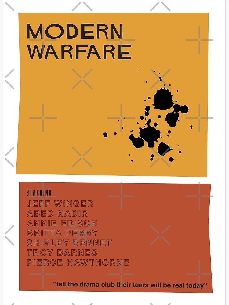 "community modern warfare" Poster by jennlang | Redbubble