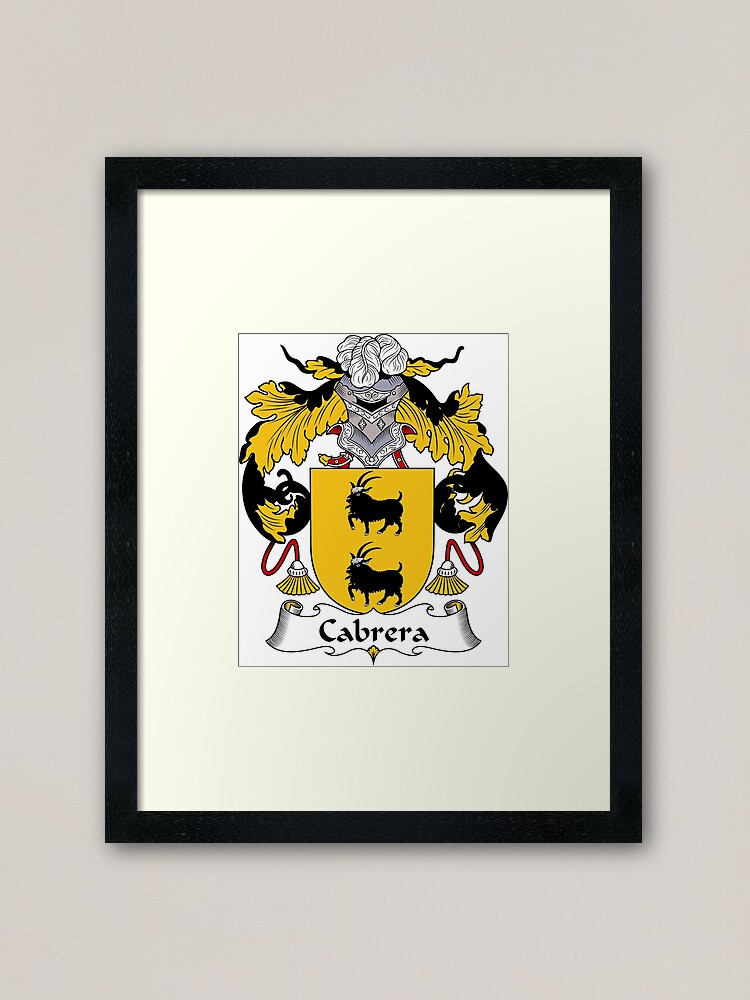" Cabrera Coat of Arms/Family Crest" Framed Art Print for Sale by ...