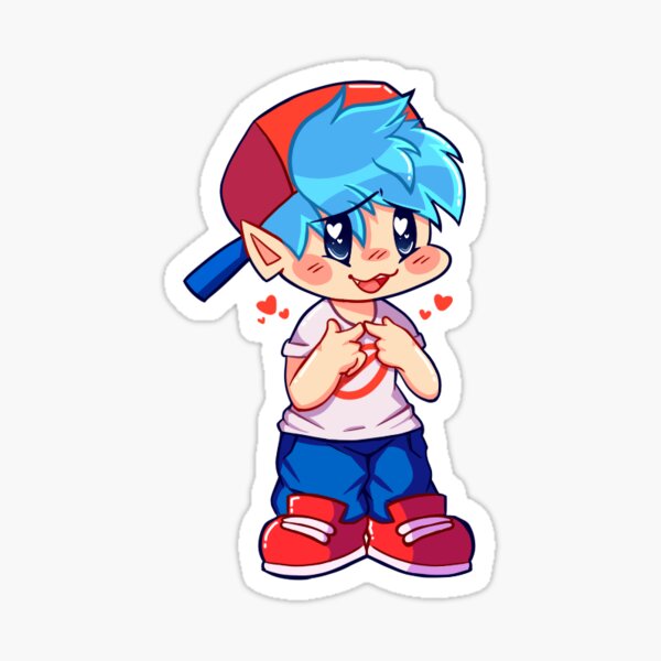 "Friday Night Funkin Lovestruck Boyfriend" Sticker for Sale by Roarii ...