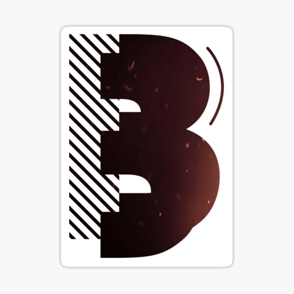 "B capital letter" Sticker for Sale by yazeed8000 | Redbubble