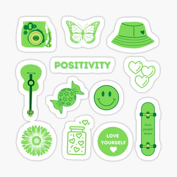 "Cute green" Sticker for Sale by Hoetoons | Redbubble