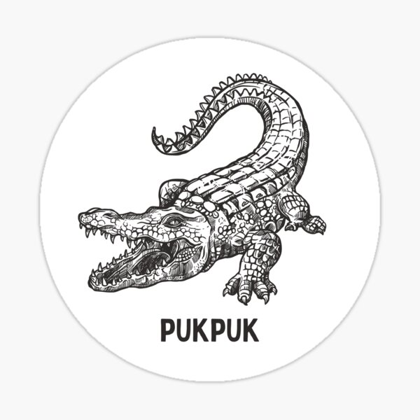 "Pukpuk Crocodile - Papua New Guinea" Sticker for Sale by PNG-pikinini ...