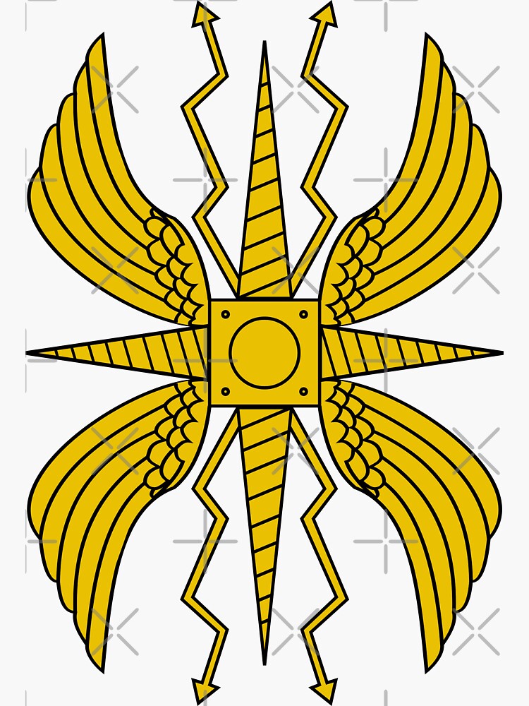 "Imperial Roman Shield III. Scutum III (gold, yellow)" Sticker for Sale ...