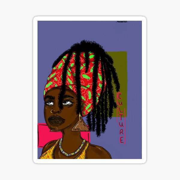 "Culture digital drawing " Sticker for Sale by MoniqueTownsend | Redbubble