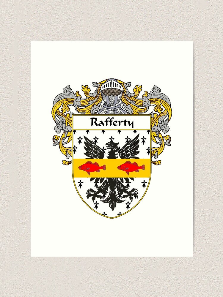 Lámina artística «Escudo de armas de Rafferty / cresta de la familia de ...
