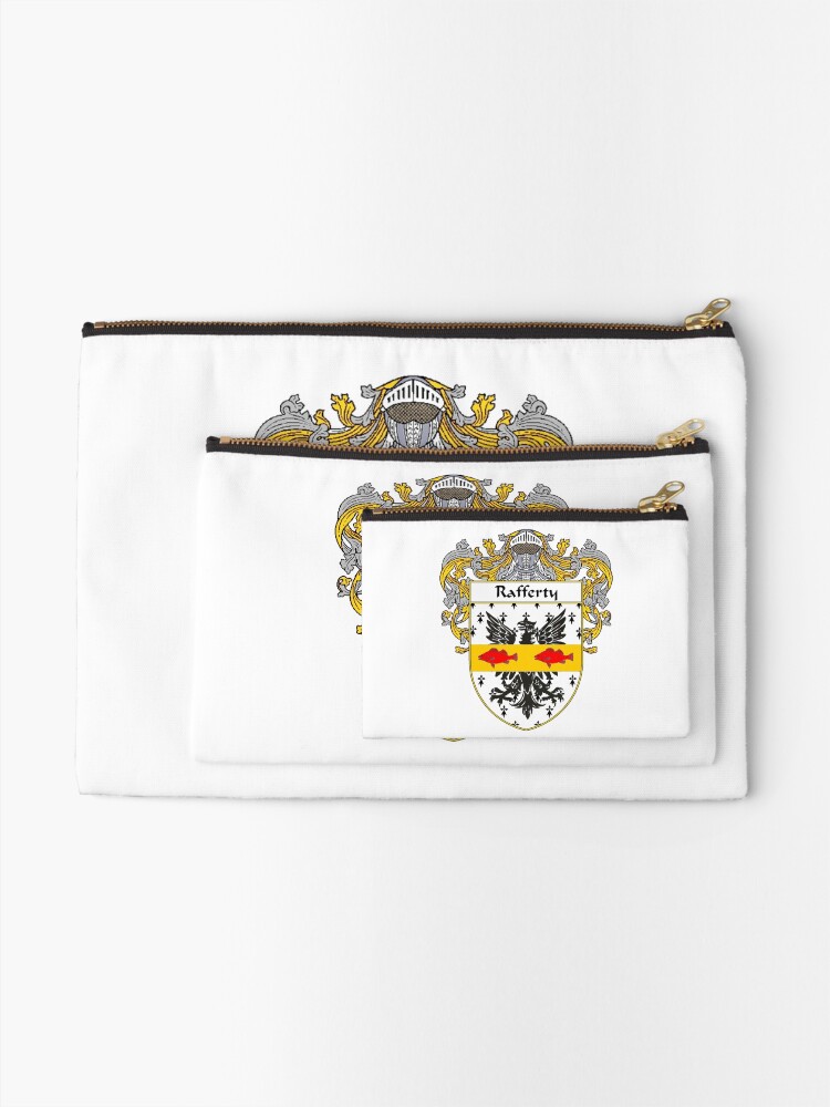 "Rafferty Coat of Arms / Rafferty Family Crest" Zipper Pouch by ...
