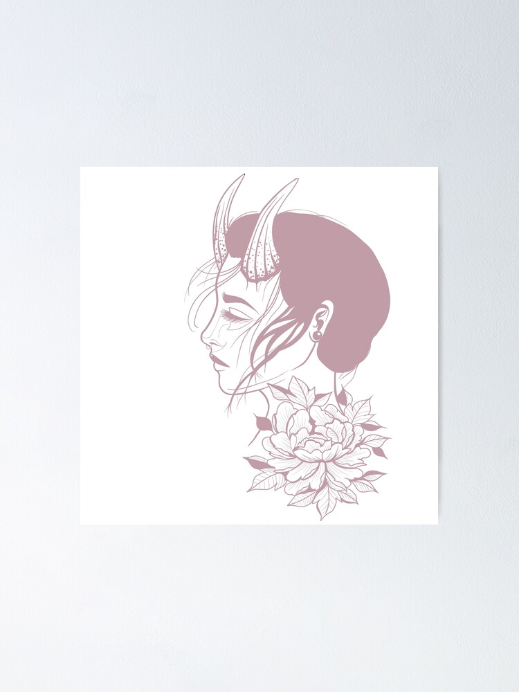 "Pink Devil Girl" Poster by dark-thrash | Redbubble