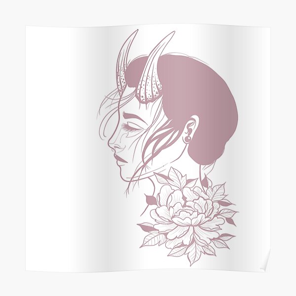 "Pink Devil Girl" Poster by dark-thrash | Redbubble