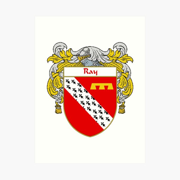 "Ray Coat of Arms / Ray Family Crest" Art Print by IrishArms | Redbubble
