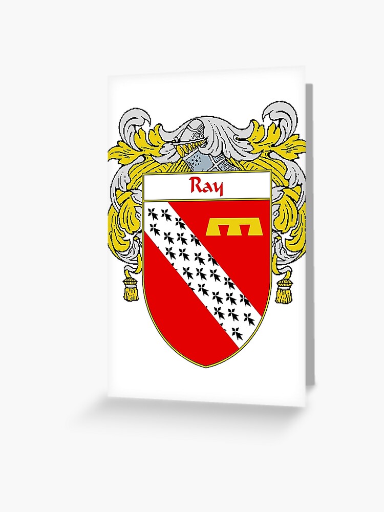 "Ray Coat of Arms / Ray Family Crest" Greeting Card for Sale by William ...