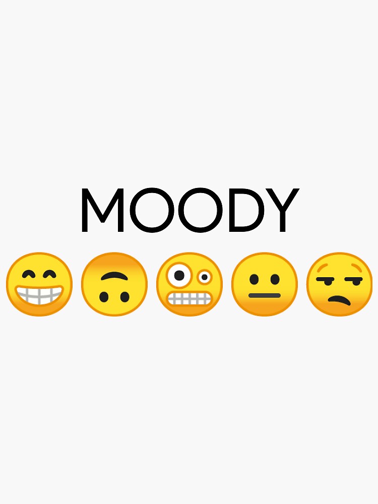 "Moody - Emojis" Sticker for Sale by LuisL30 | Redbubble