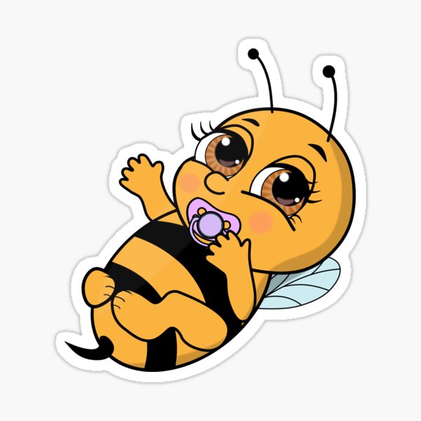Pegatina «Abeja bebé de dibujos animados - cute babee» de ...