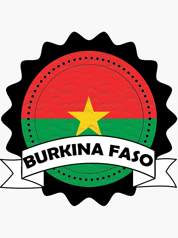 "Burkina Faso Emblem-Badge-Flag" Sticker for Sale by Gina-Driada ...