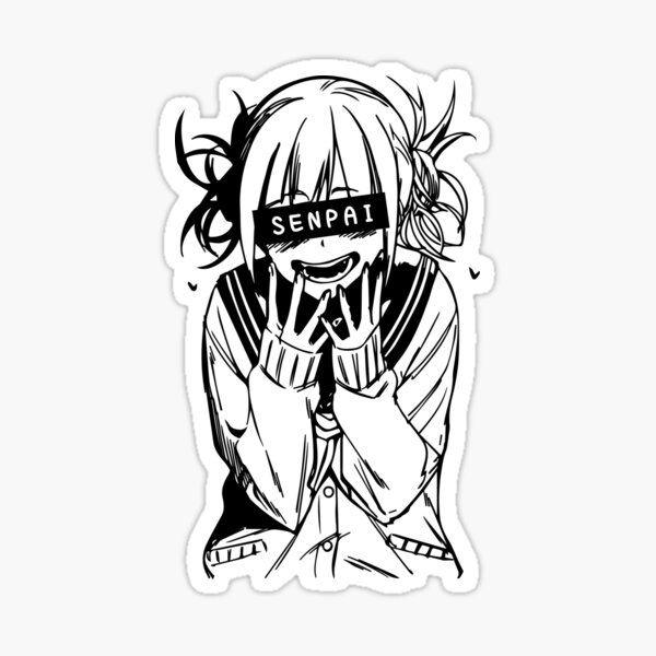 "Toga Himiko - Senpai" Sticker by kuroneko-ltd | Redbubble