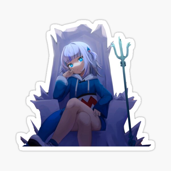 "gawr gura" Sticker for Sale by AnimeShopsUwU | Redbubble