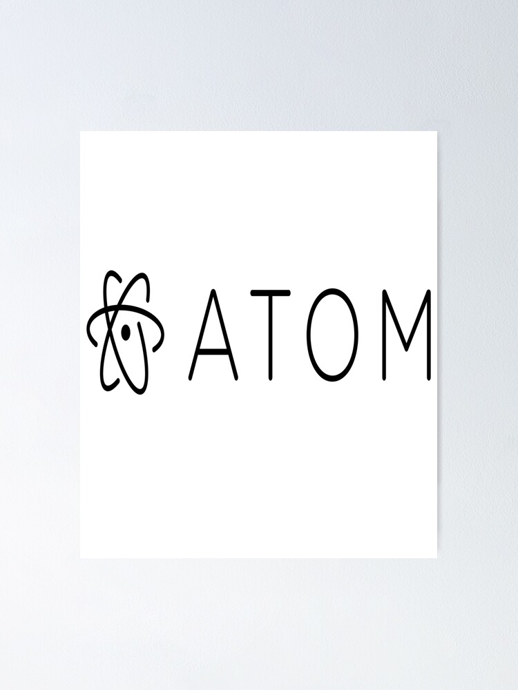 "Atom Software Logo Icon Gift for Atom Fan" Poster by MKMemo1111 ...
