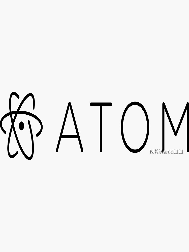 "Atom Software Logo Icon Gift for Atom Fan" Sticker for Sale by ...