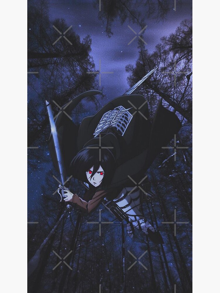 "Angry Mikasa" Sticker by Shabin- | Redbubble