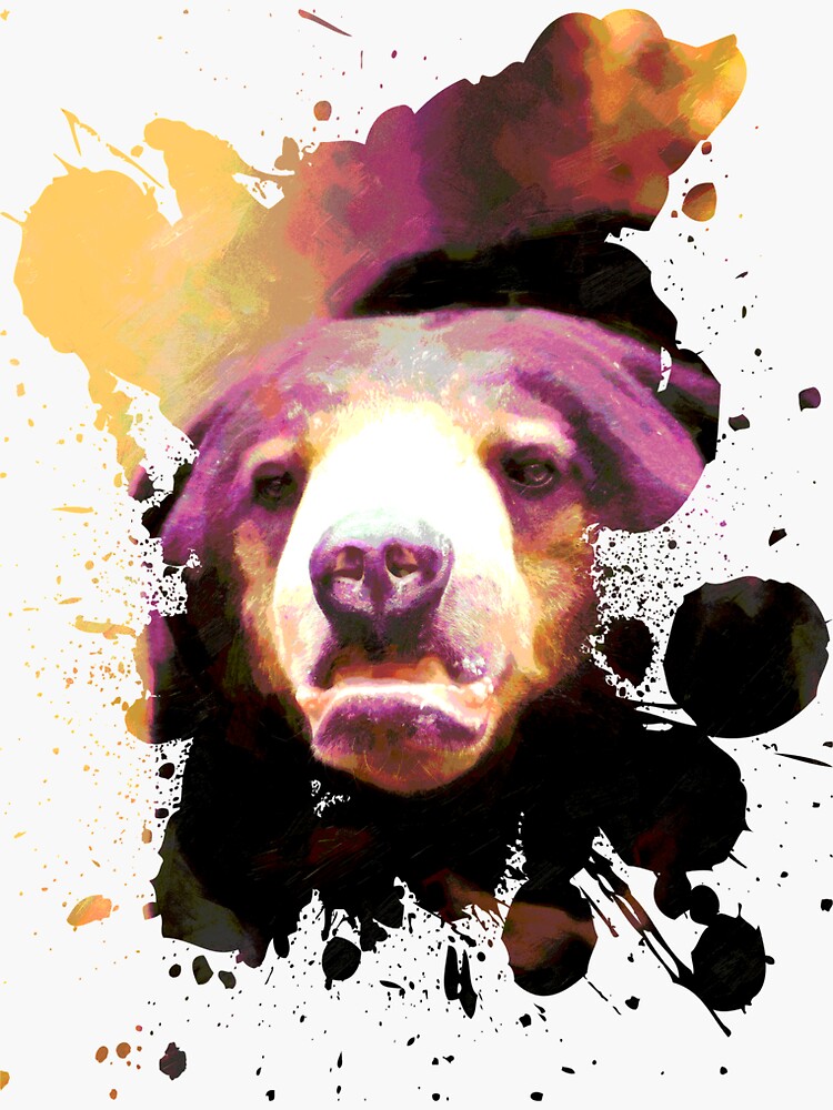 "Sun Bear Art" Sticker by Pizza-Party-Sup | Redbubble