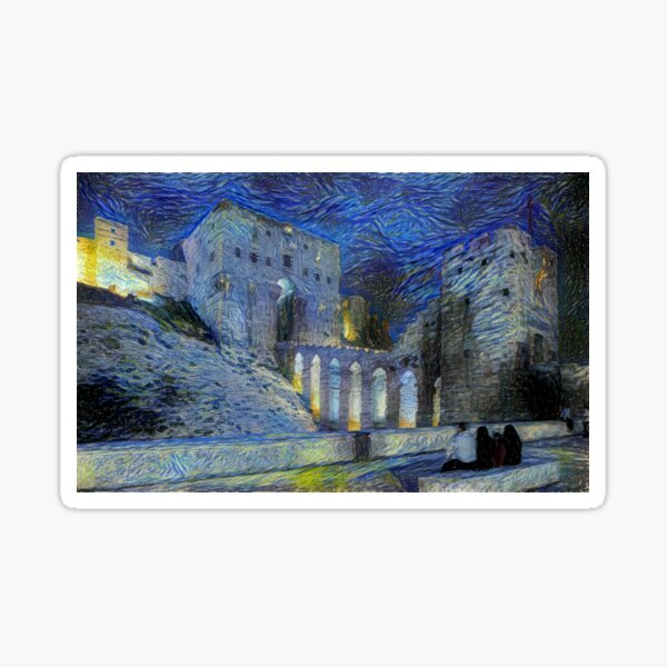 "Aleppo Castle قلعة حلب - Starrynight" Sticker for Sale by Homsalgia ...