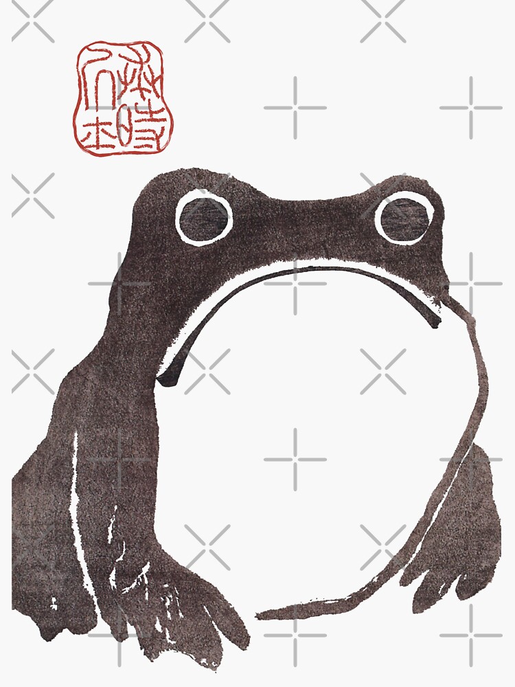 "Grumpy Frog - Matsumoto Hoji" Sticker for Sale by nphindenberg | Redbubble