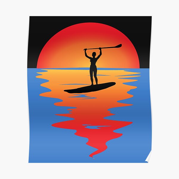 "Stand up paddleboard" Poster by DePit | Redbubble