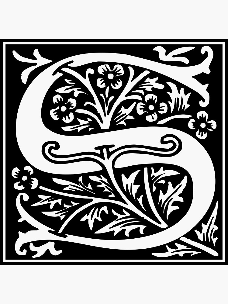 "Gothic letter S" Sticker by Gothic-letters | Redbubble