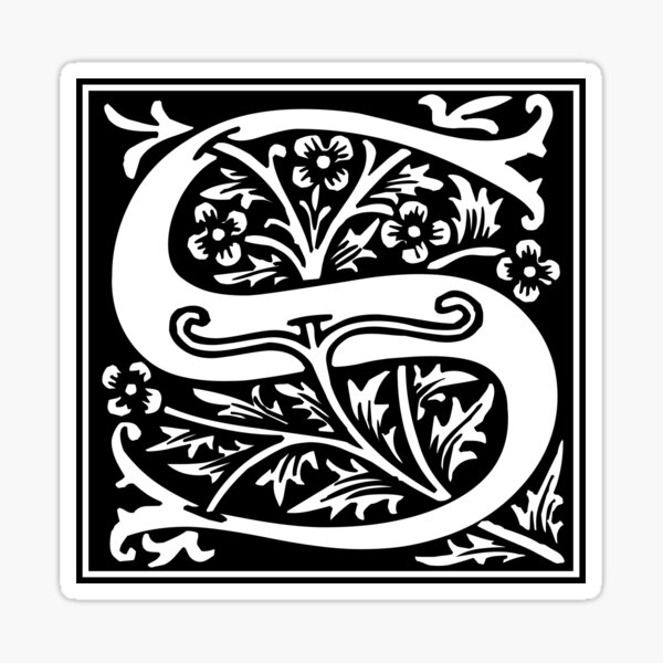 "Gothic letter S" Sticker by Gothic-letters | Redbubble